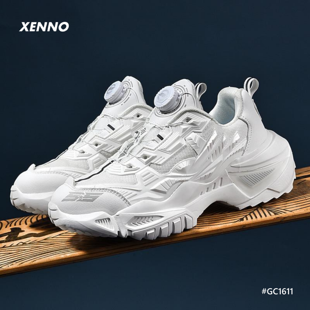 Sports Rotary Button Armor Sneakers - Xenno